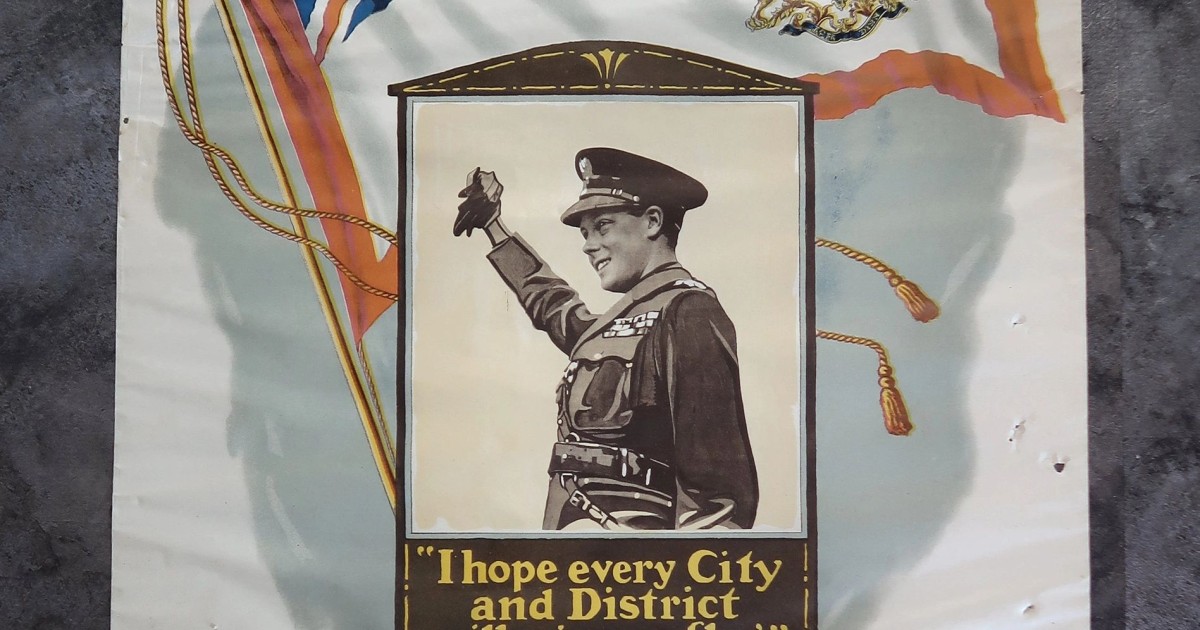 Let Us Win the Prince of Wales' Flag Victory Loan 1919 Poster