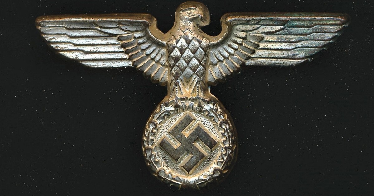RZM Marked Political Cap Eagle Insignia in Tombak