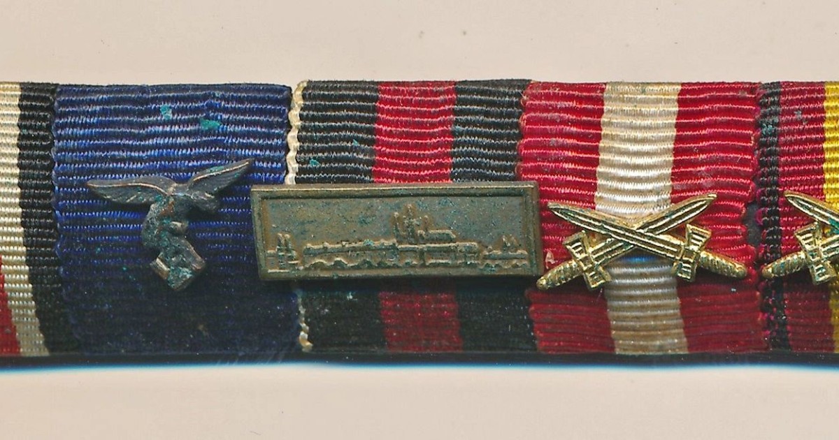 SOLD - 5 Place Legion Condor Service Ribbon Bar