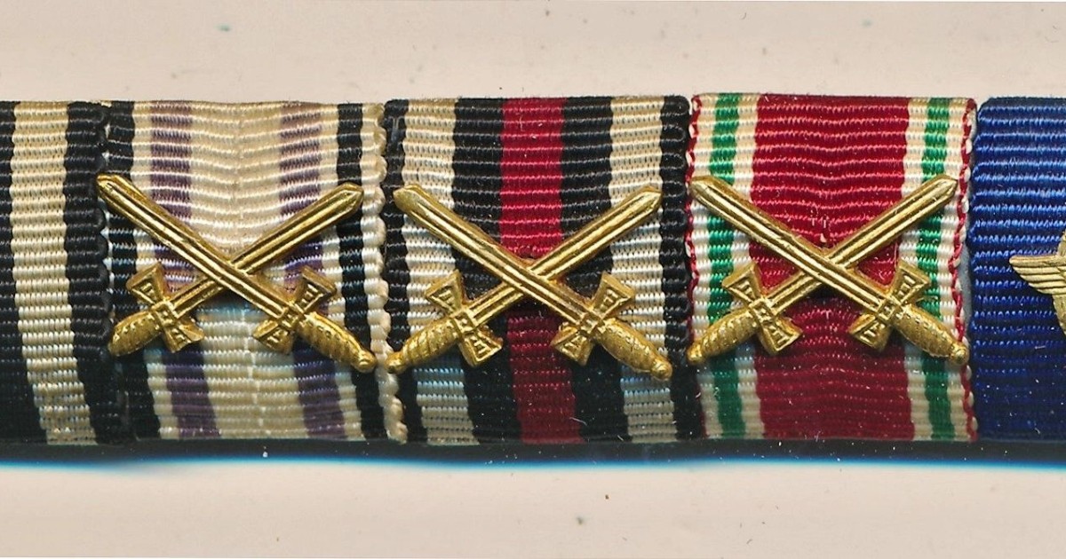 SOLD - 5 Place Third Reich era Polizei Service Ribbon Bar