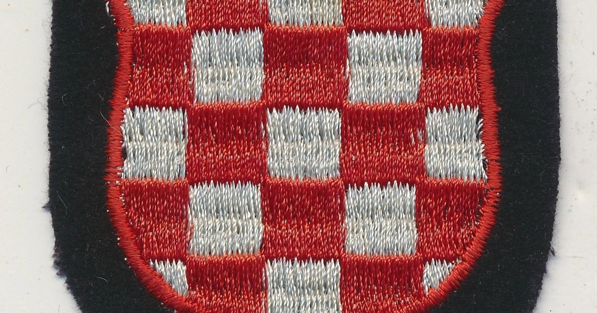 SOLD - Croatian SS Volunteer Sleeve Shield