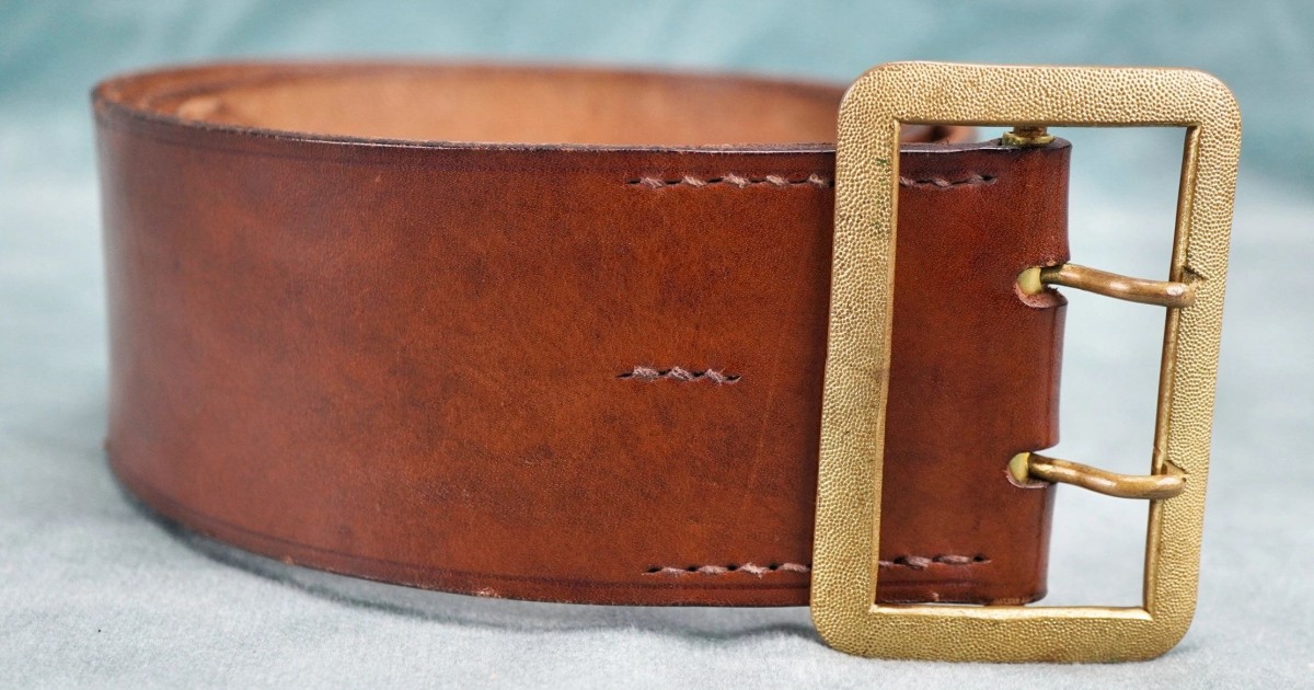 SOLD - Gold Double Claw Officer's Belt & Buckle