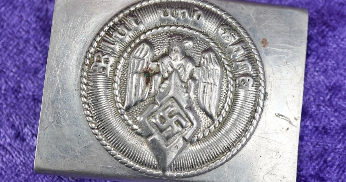 SOLD - Hitler Youth Belt Buckle in Nickel