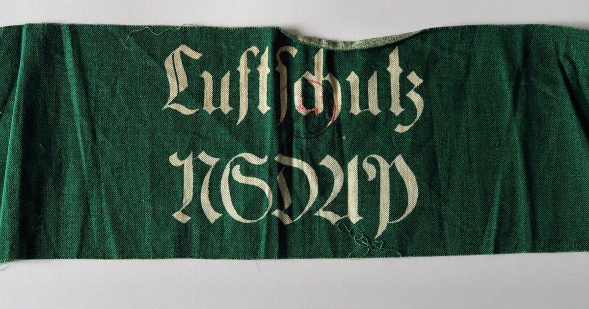 SOLD - Luftschutz NSDAP Armband w/ ink stamp