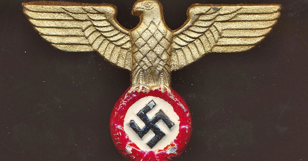 SOLD - Painted Political Cap Eagle Insignia