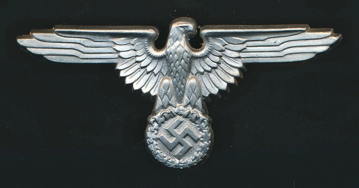 SOLD - RZM M1/72 Marked SS Visor Cap Eagle by Zimmerman