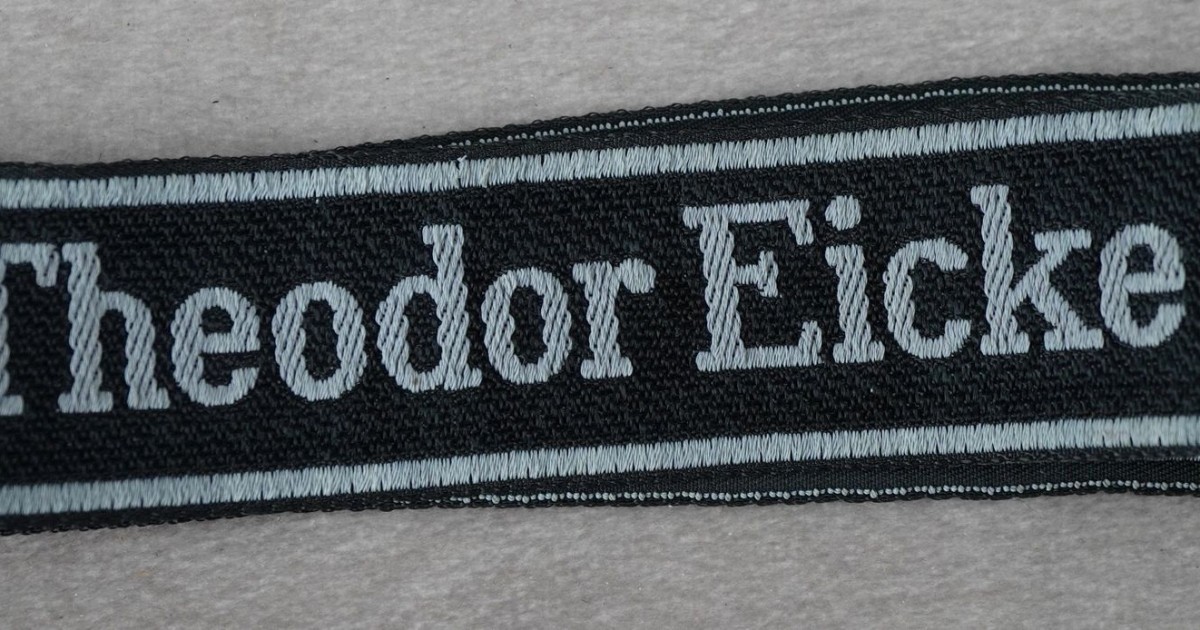 SS Theodor Eicke Cuff Title in Bevo