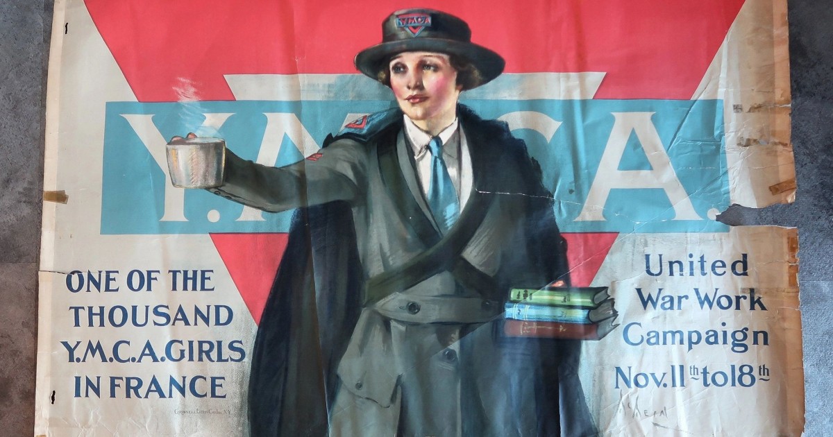 WW1 1918 YMCA United War Work Campaign Poster