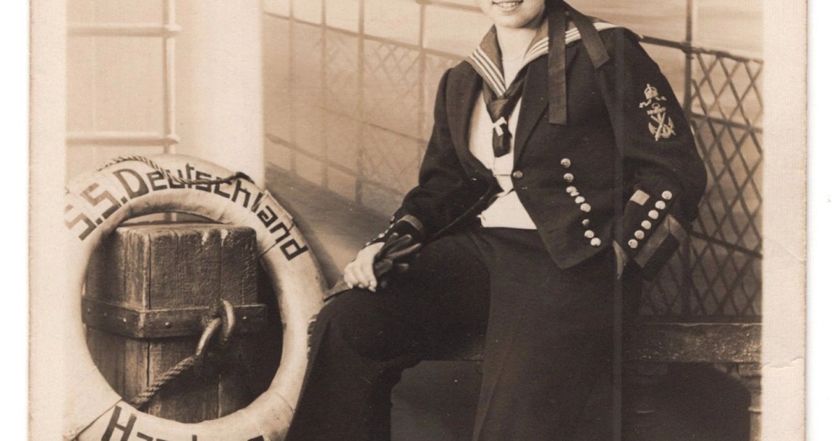 WW1 SS Deutschland Studio Photo Postcard