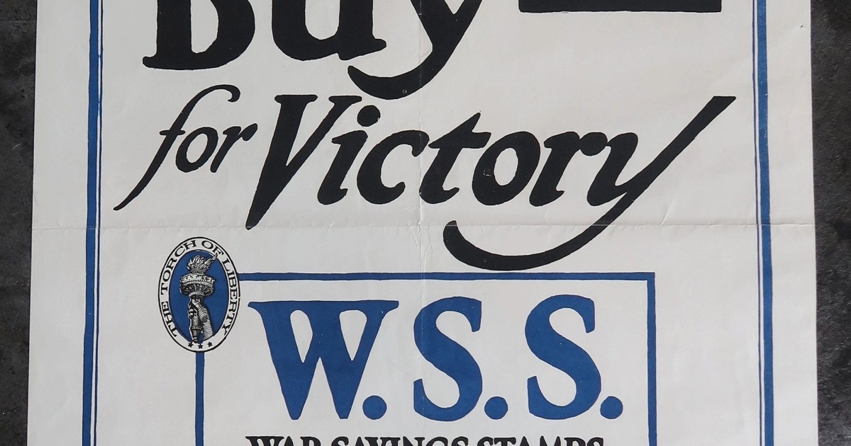 WW2 Save Buy For Victory War Savings Stamps Poster