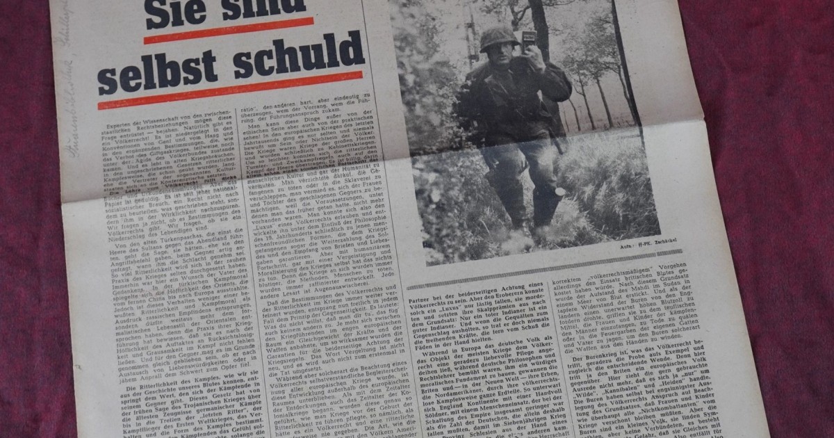 SOLD - 1944 Issue of SS Newspaper Das Schwarze Korps