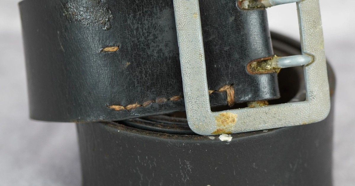 Black Leather Double Claw Belt & Buckle Set