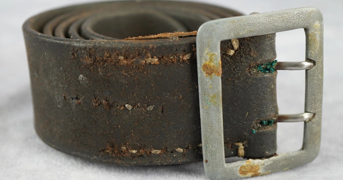 Black Leather Double Claw Belt & Buckle Set