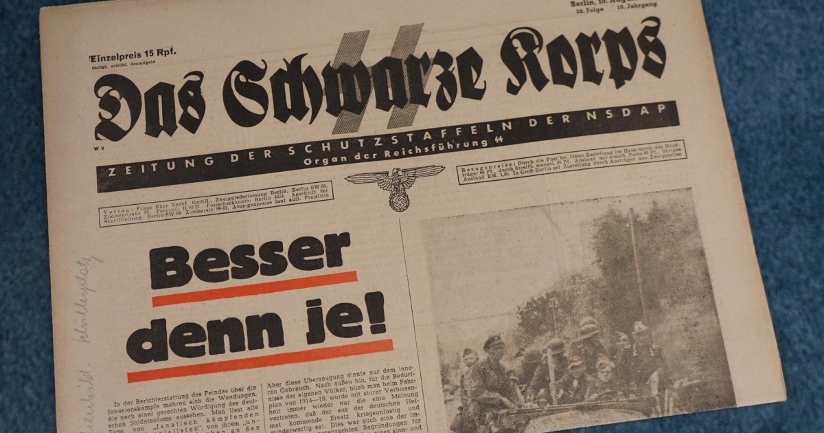SOLD - 1944 Issue of SS Newspaper Das Schwarze Korps SOLD - 1944 Issue of SS Newspaper Das Schwarze Korps