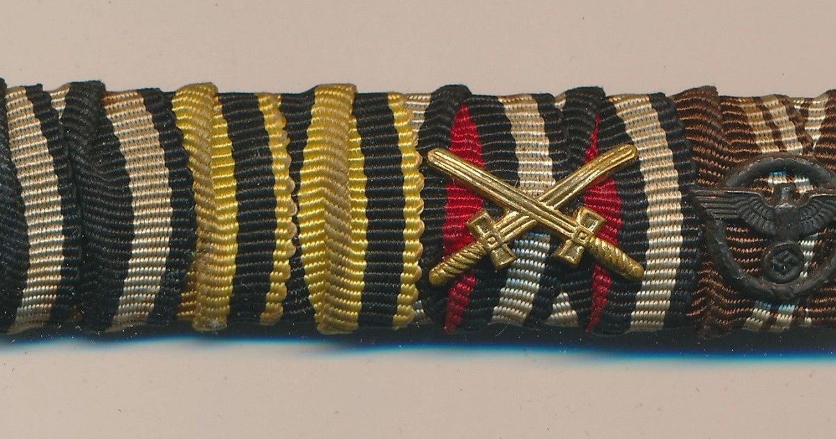SOLD - 4 Place NSDAP Service Ribbon Bar
