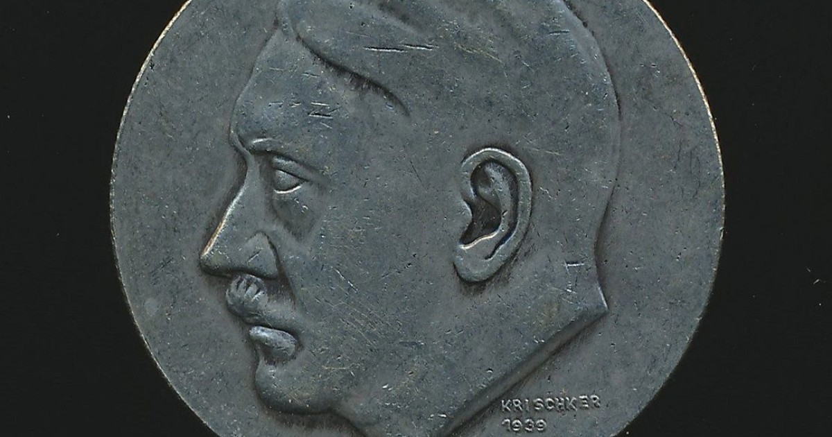 SOLD - Adolf Hitler 50th Birthday Commemorative Table Medal