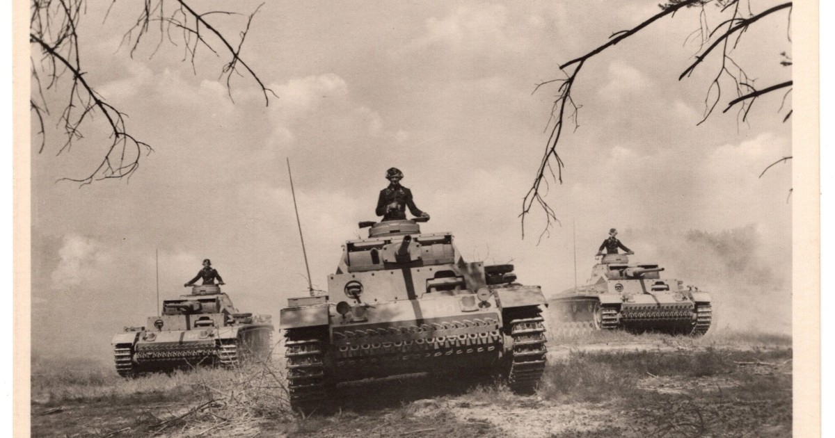 SOLD - Waffen-SS Panzers Postcard