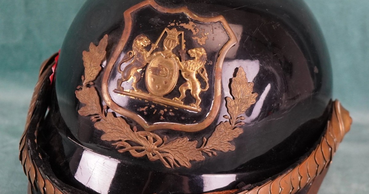 SOLD - Weimar era Feuerwehr Captain Helmet