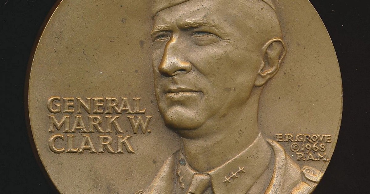 General Mark Clark Invasion of Italy Table Medal