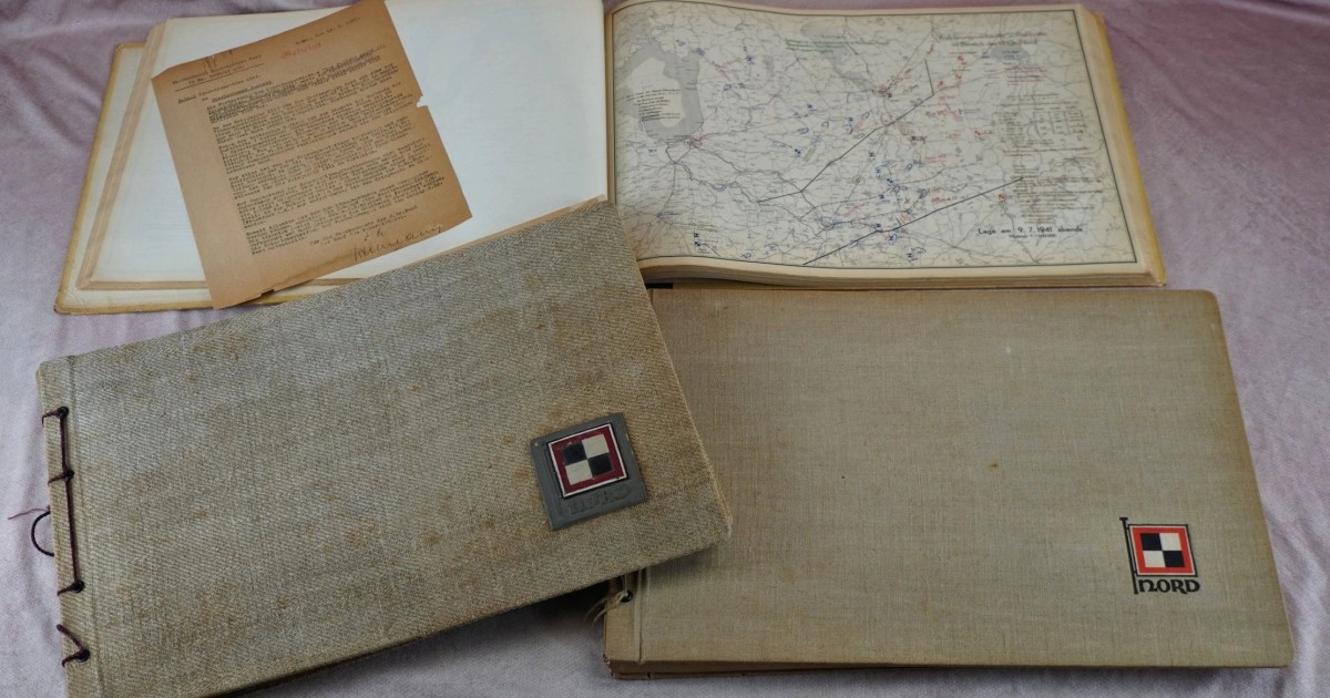 SOLD - INCREDIBLE Army Group Nord 1941-1943 Service Yearbook Grouping