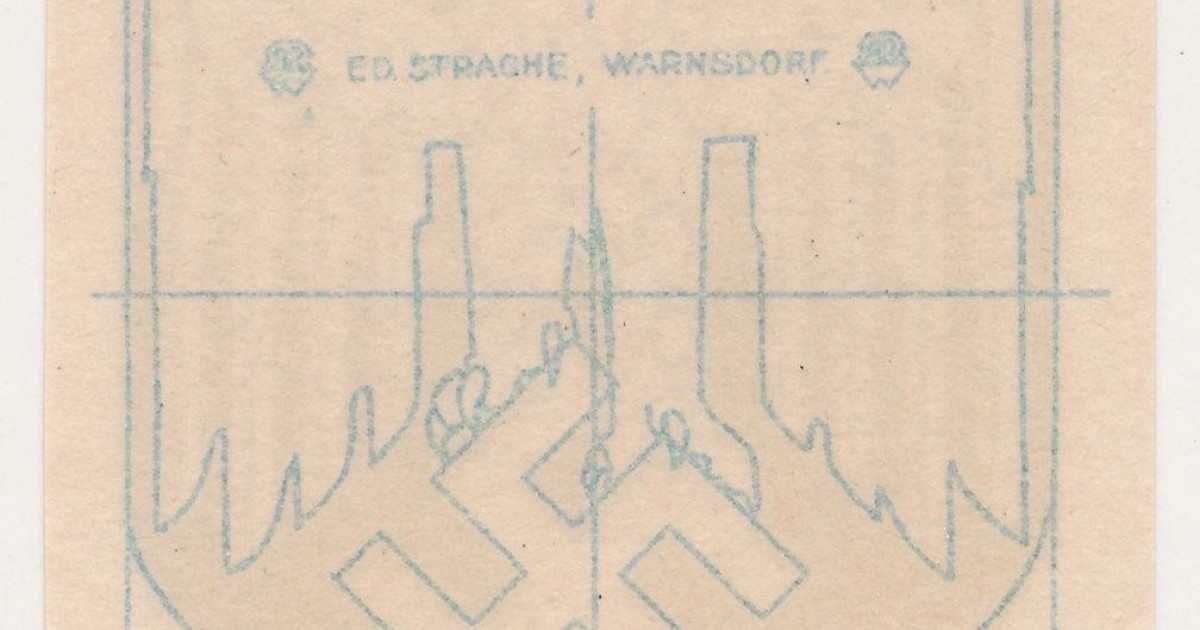 Unissued Heer Helmet Decal by Ed Strache